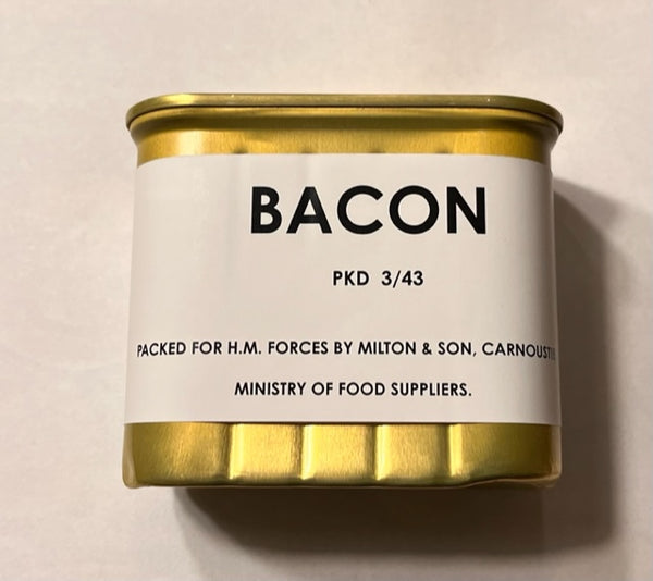 British Army Bacon Can Label| Frontline Rations