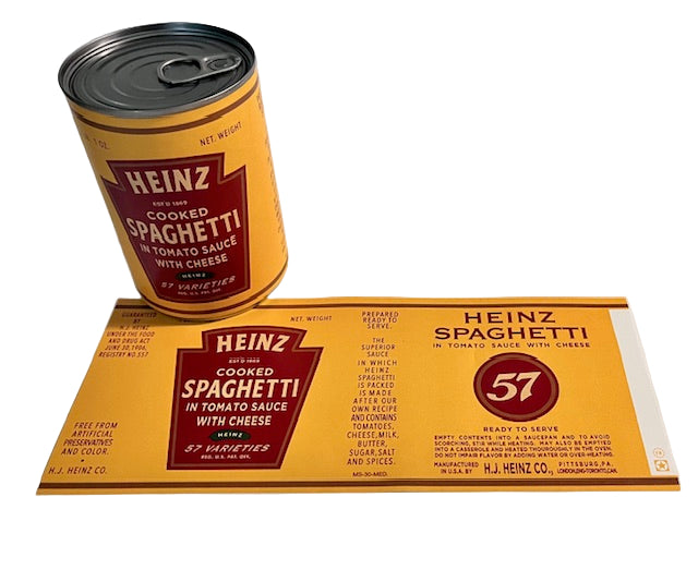 Heinz Spaghetti in Tomato Sauce with Cheese Label| Frontline Rations