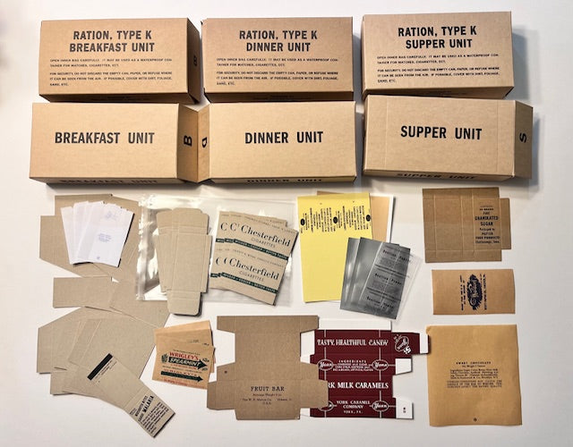 K Ration Boxes and inner component wrappers| Frontline Rations
