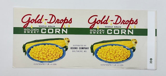 Gold Drops Golden Sweet Corn Label| Frontline Rations