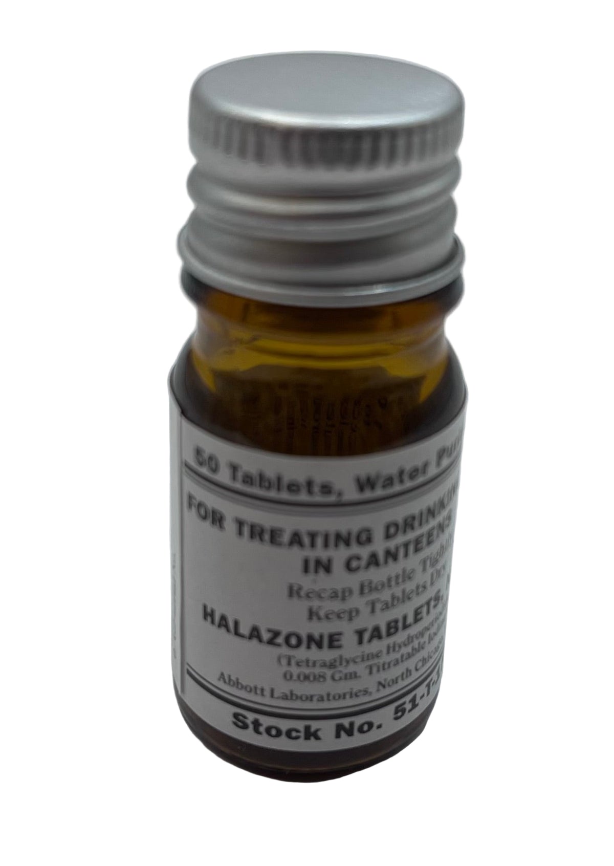 Halazone Bottle 50 Tablets (10 in 1 Ration)| Frontline Rations