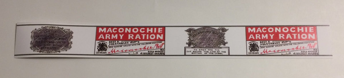 Maconochie Brothers Army Ration Label| Frontline Rations