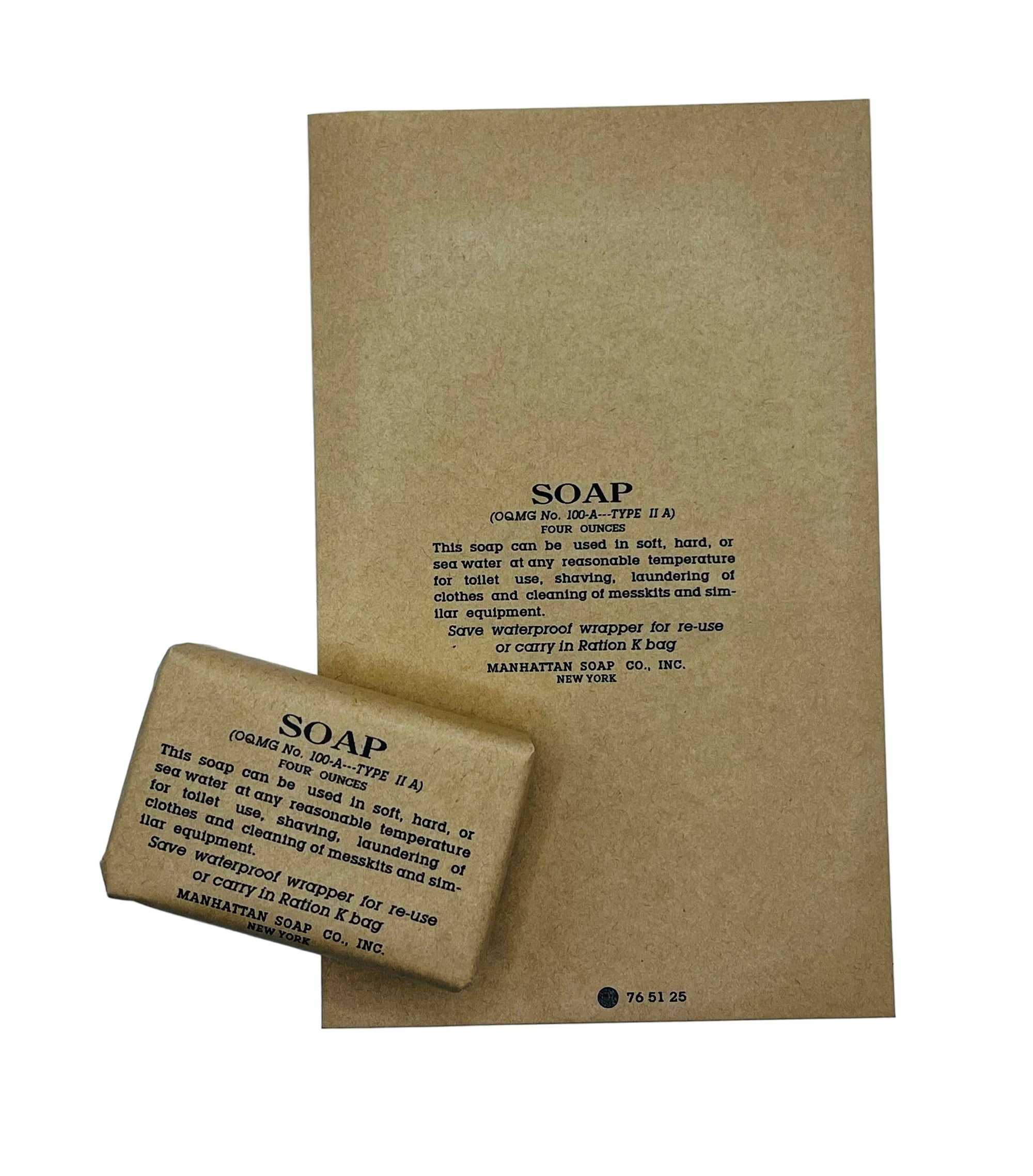 U.S. Army 4 Ounce Soap Wrapper| Frontline Rations