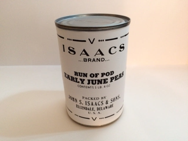 Isaacs Brand June Peas Can Label| Frontline Rations